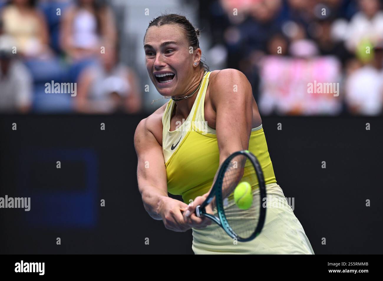 Melbourne, Australia. 15th Jan, 2025. Aryna Sabalenka of of Belarus ...