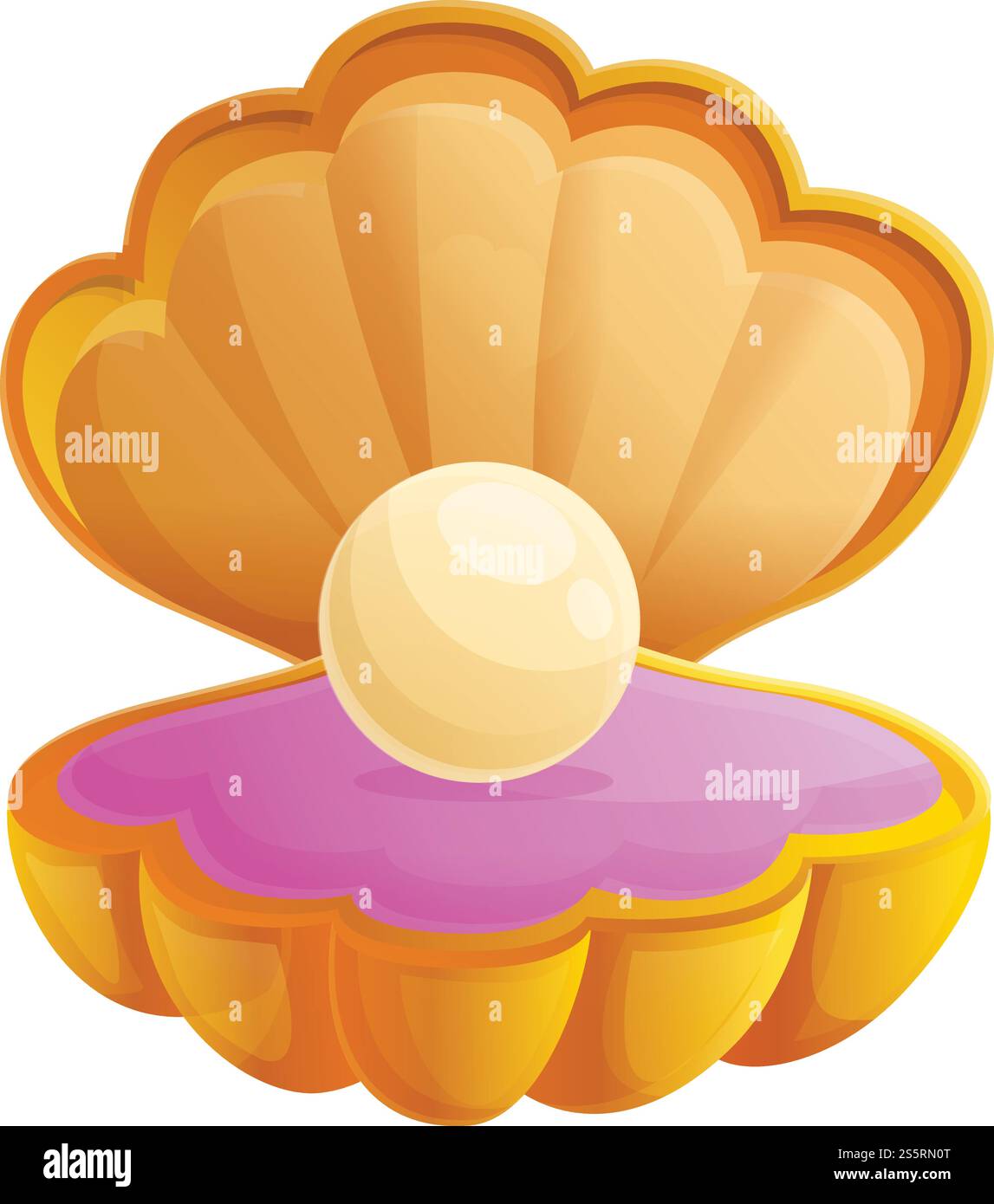Pearl shell icon. Cartoon of pearl shell vector icon for web design ...