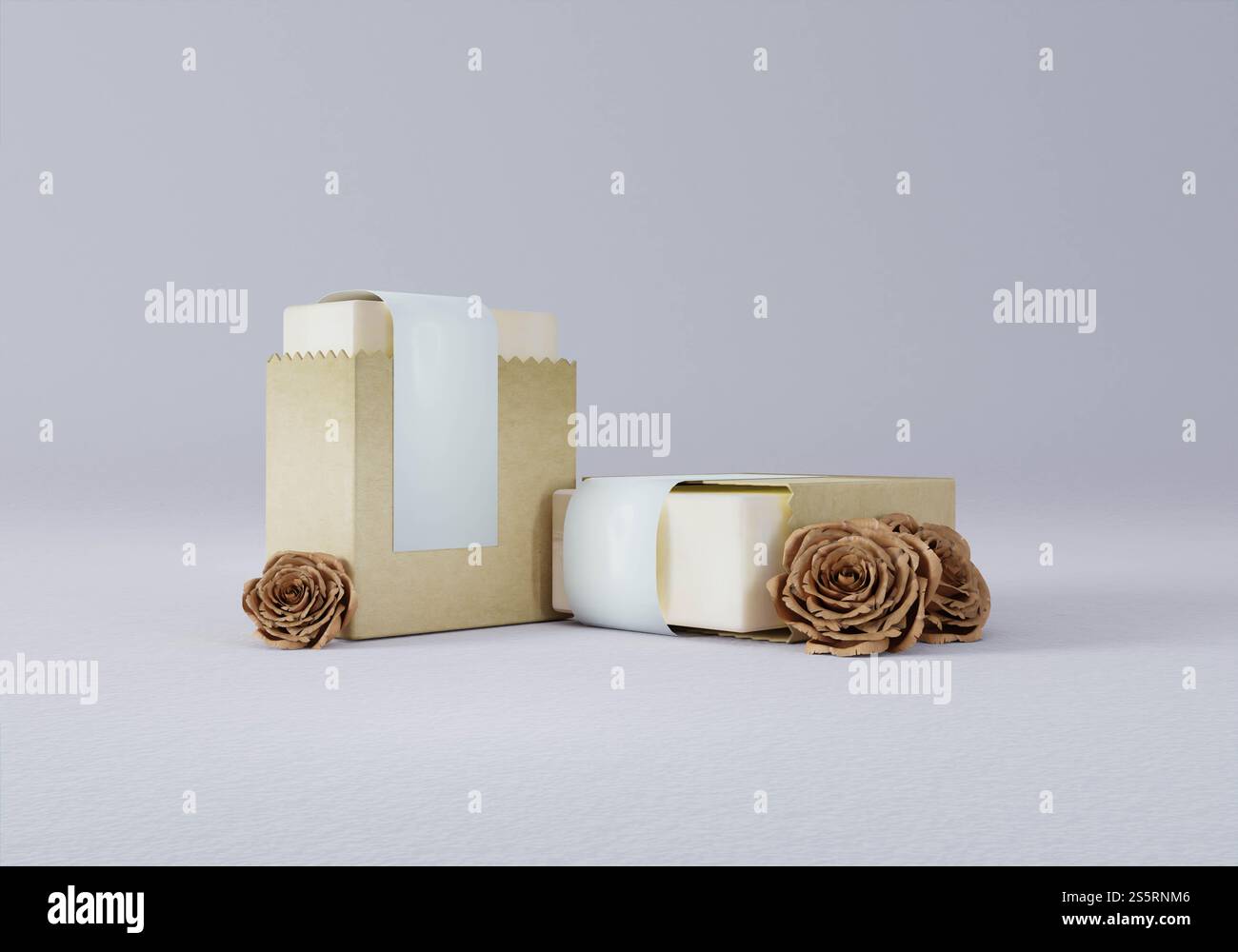 The soap is beautifully placed in a rectangular box on a white ...