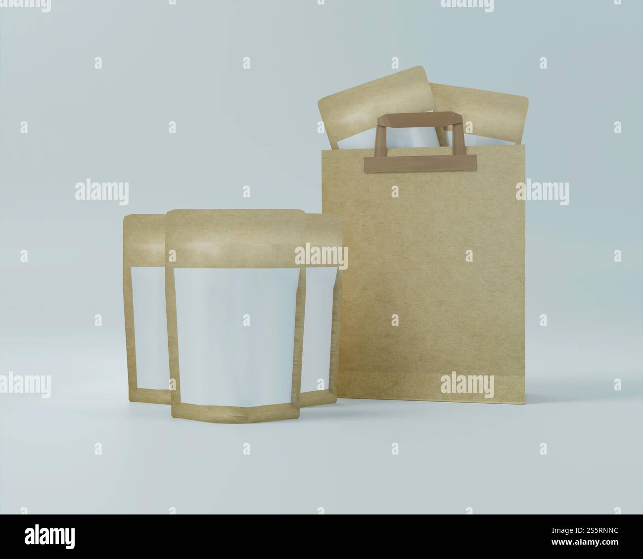 Paper bag for carrying things on white background Stock Photo - Alamy
