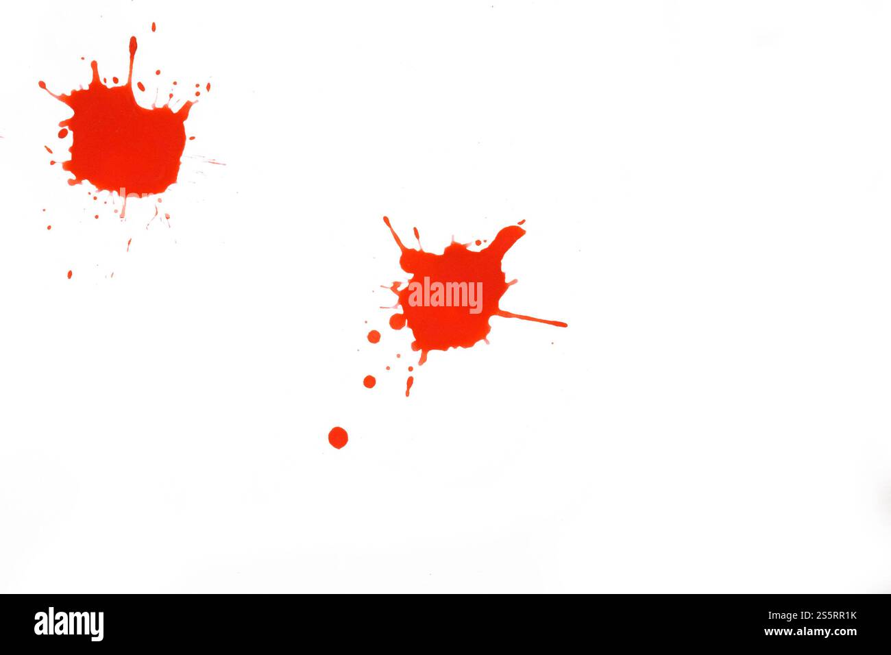 Blood splatters. Red blots of watercolor Realistic bloody splatters for ...