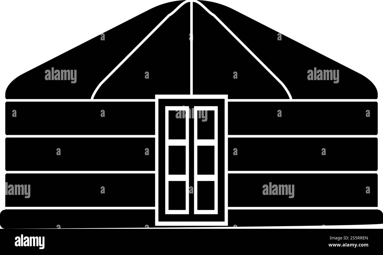 Yurt of nomads Portable frame dwelling with door Mongolian tent ...