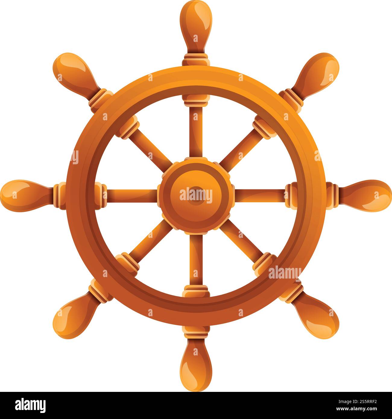 Ship steering wheel icon. Cartoon of ship steering wheel vector icon ...