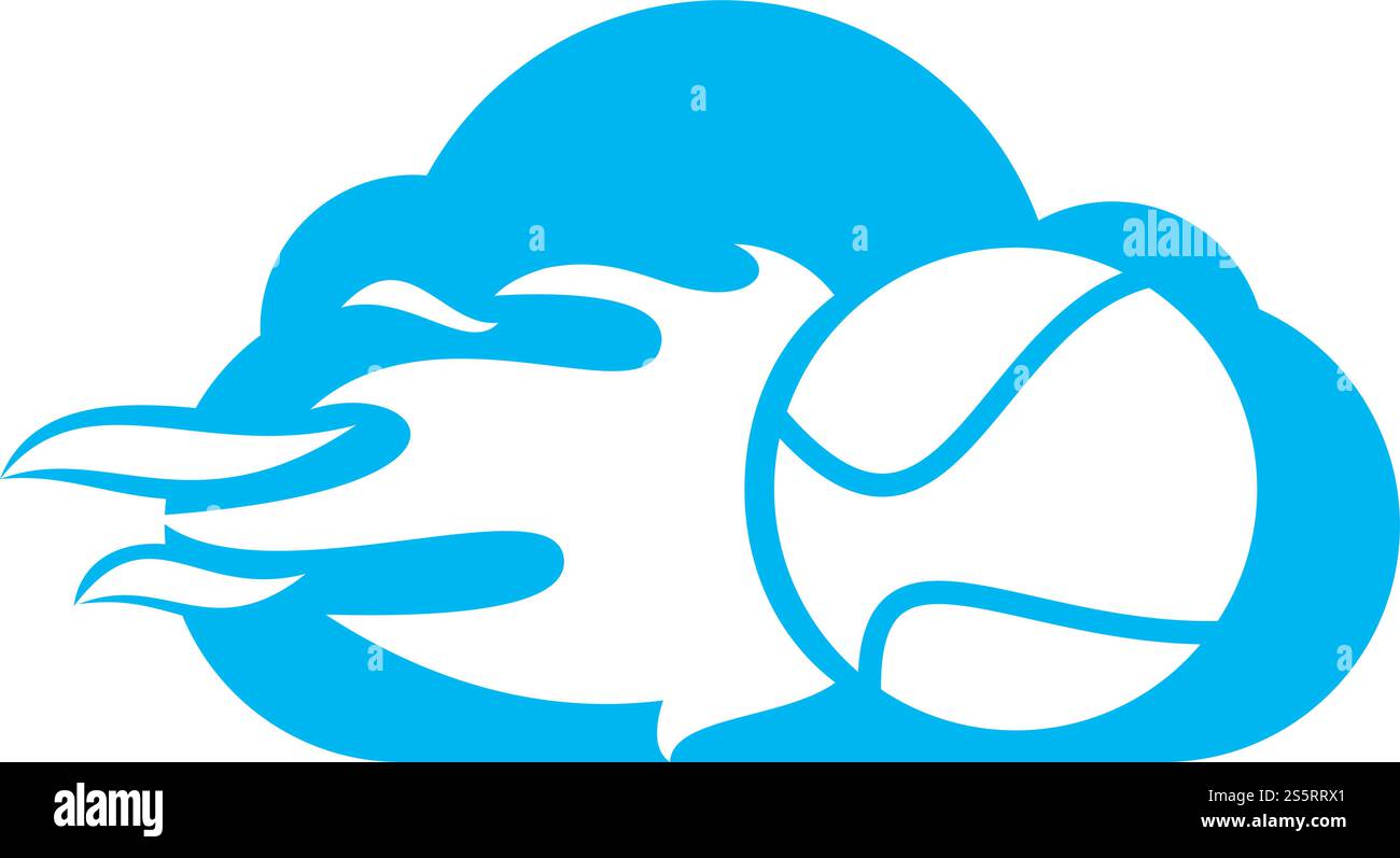 Tennis cloud vector logo design. Tennis sports vector logo concept ...
