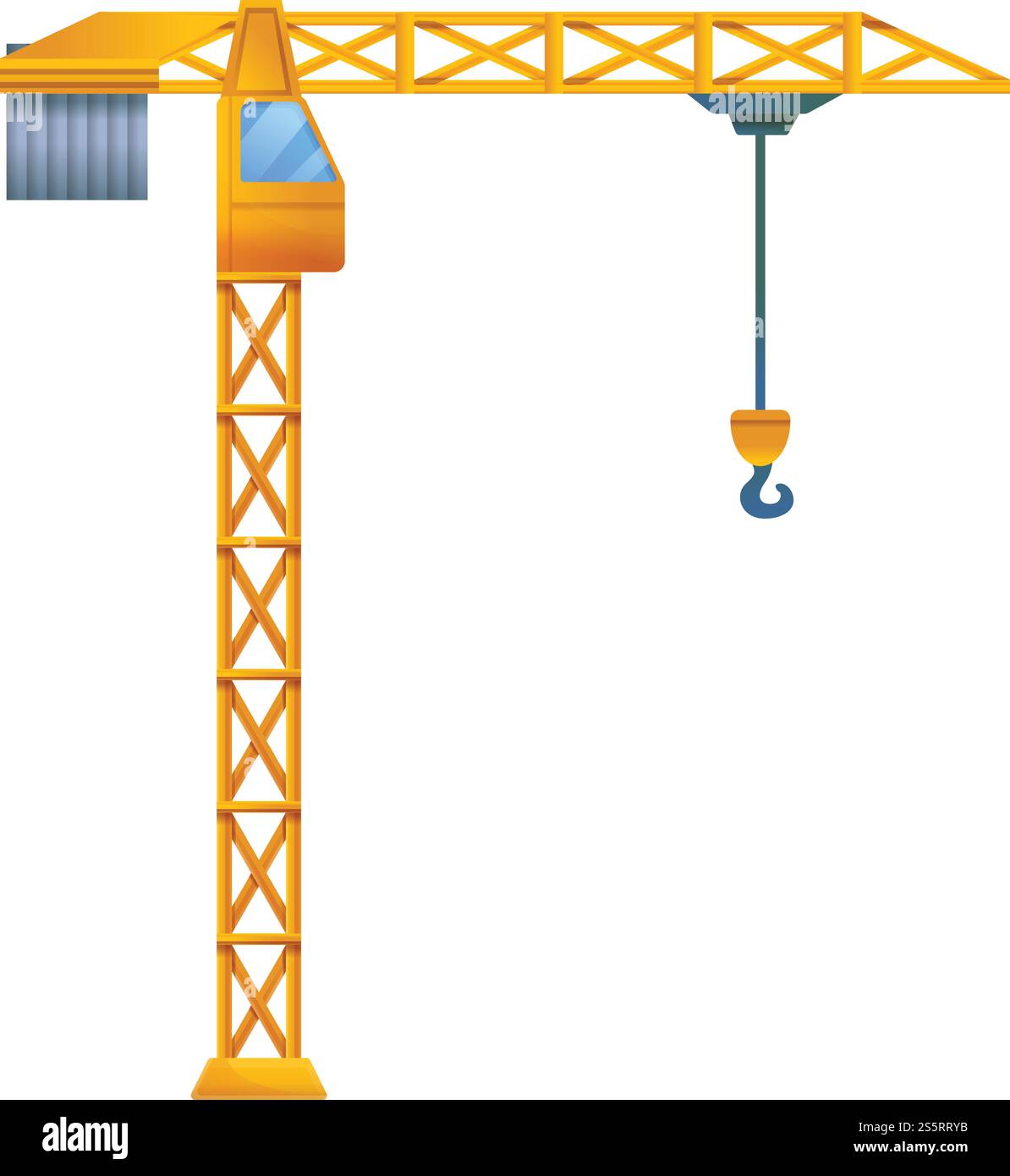 Load construction crane icon. Cartoon of load construction crane vector ...