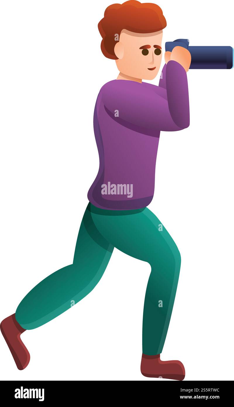 Tourist take photo icon. Cartoon of tourist take photo vector icon for ...