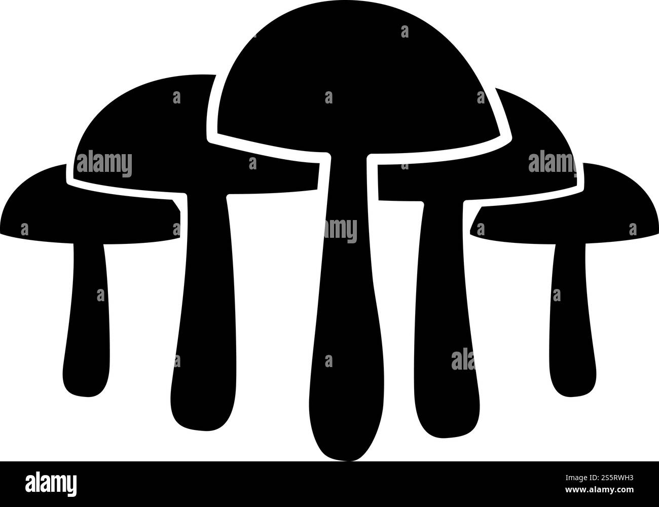 Mushrooms icon black color vector illustration flat style simple image ...