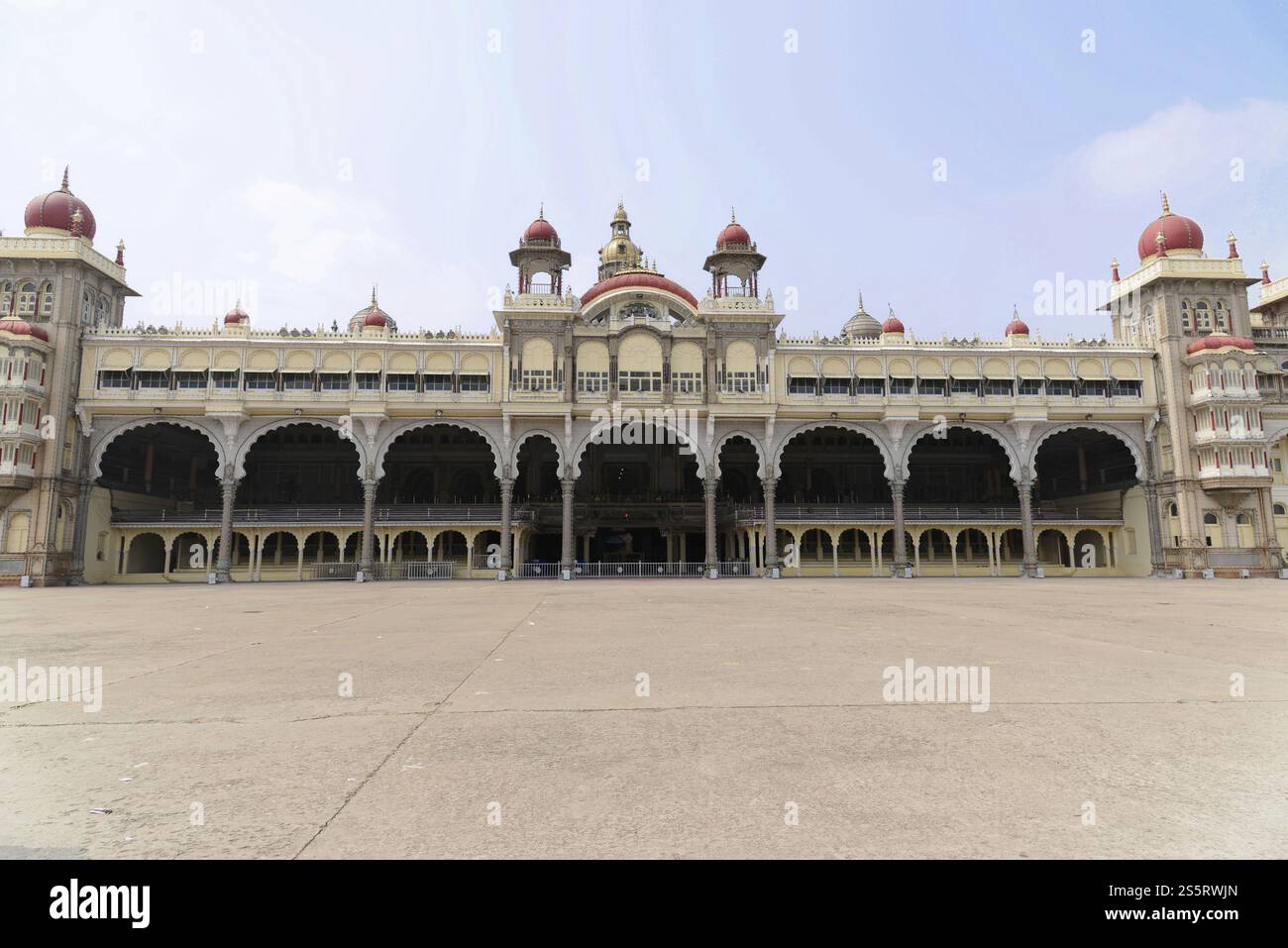 Palace of Mysore, Mysore, Karnataka, South India, Front view of a ...