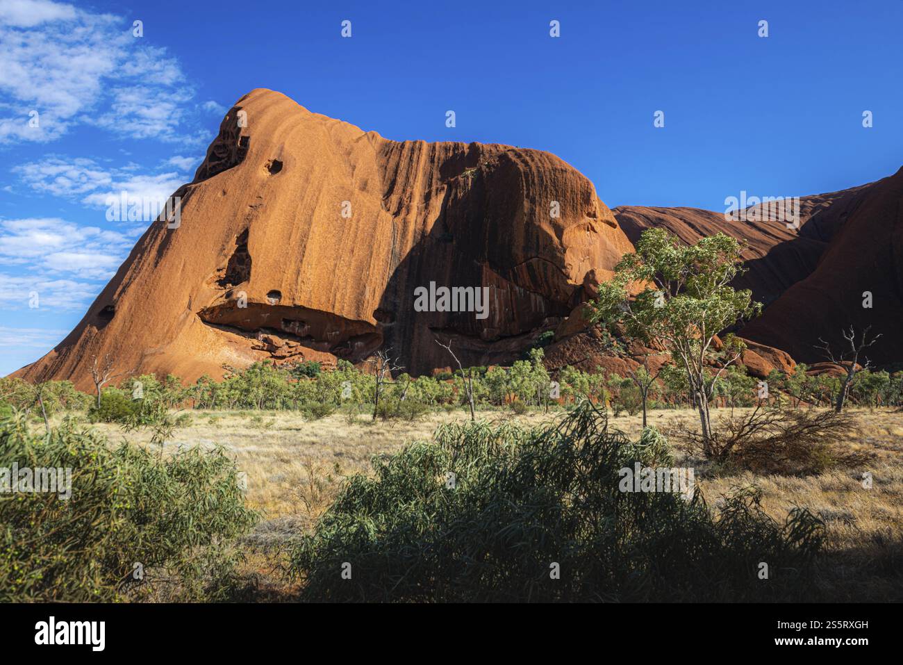 Uluru, formerly Ayers Rock, partial view, Uluru-Kata Tjuta National ...