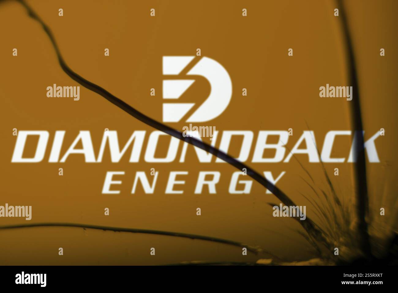 Diamond back energy logo is visible on the broken glass. Diamondback ...