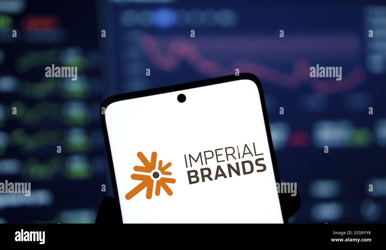 imperial brands logo is displayed on smartphone. Imperial Brands plc is a British multinational ...