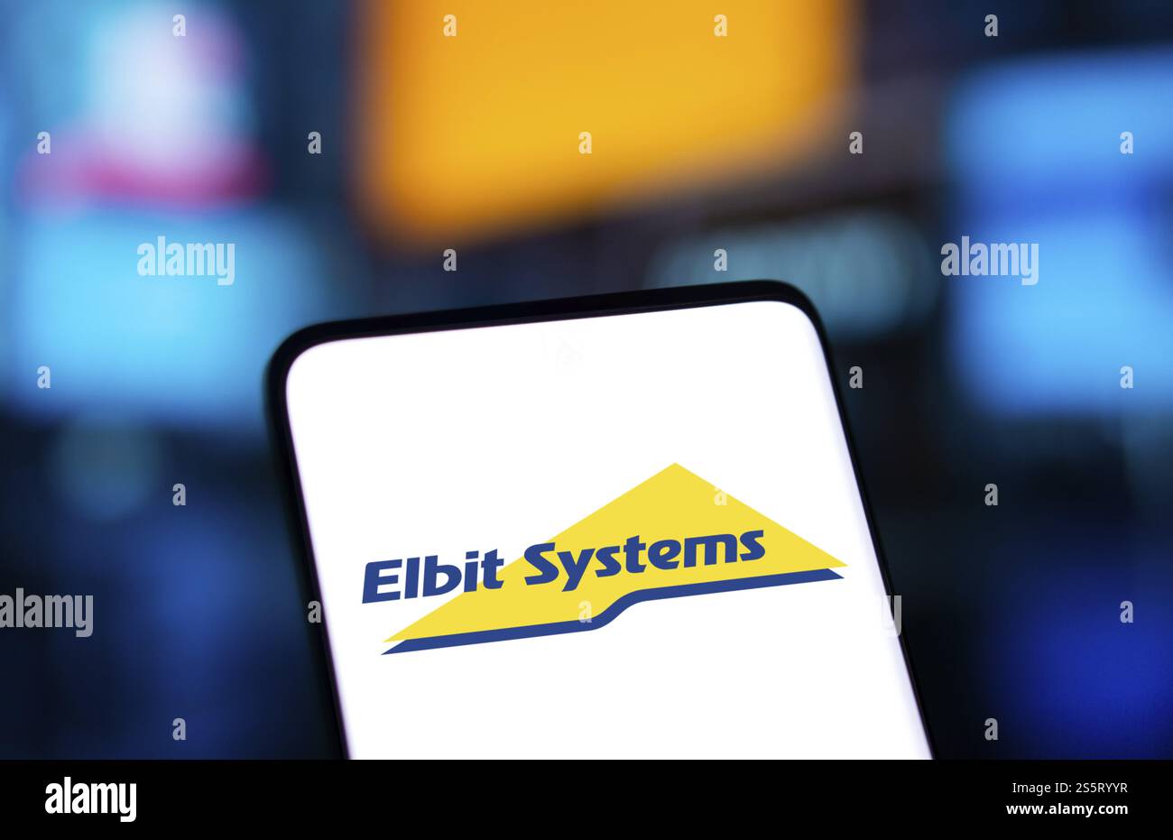 Elbit systems logo is displayed on smartphone. Elbit Systems Ltd is an ...