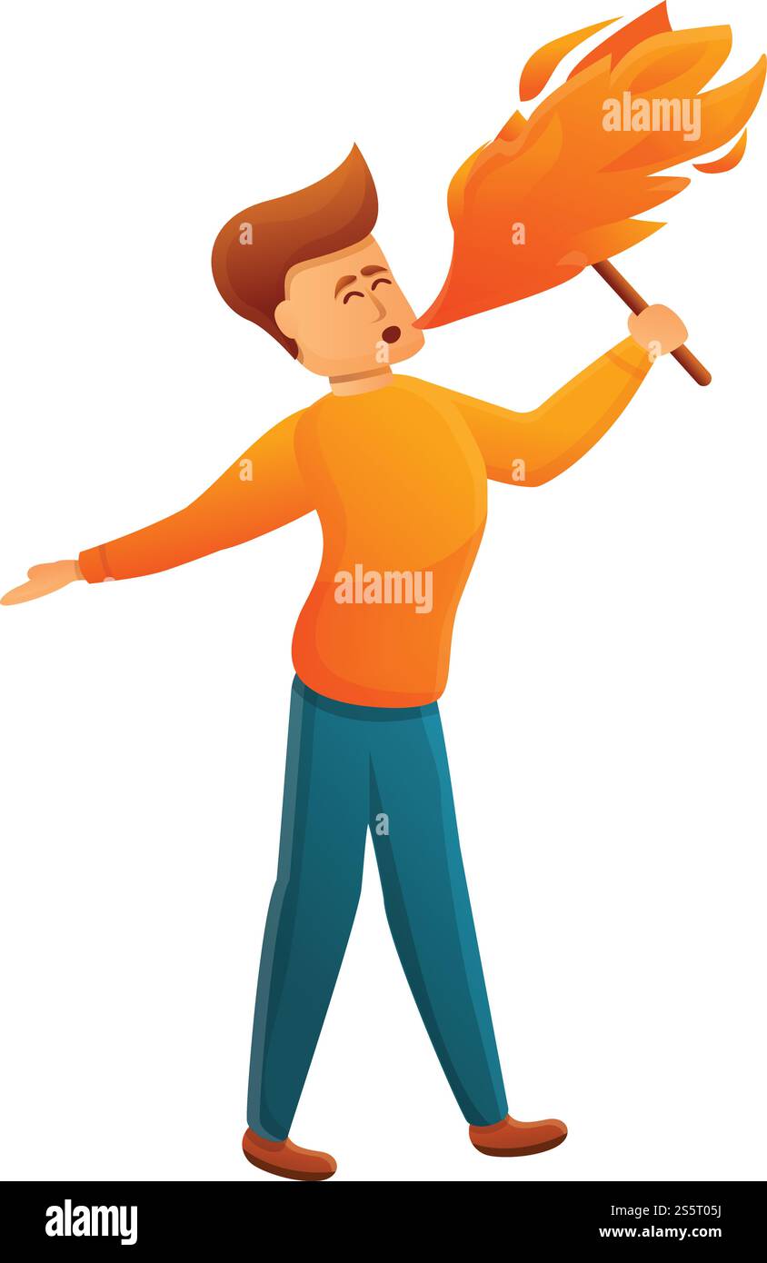 Fire show icon. Cartoon of Fire show vector icon for web design ...
