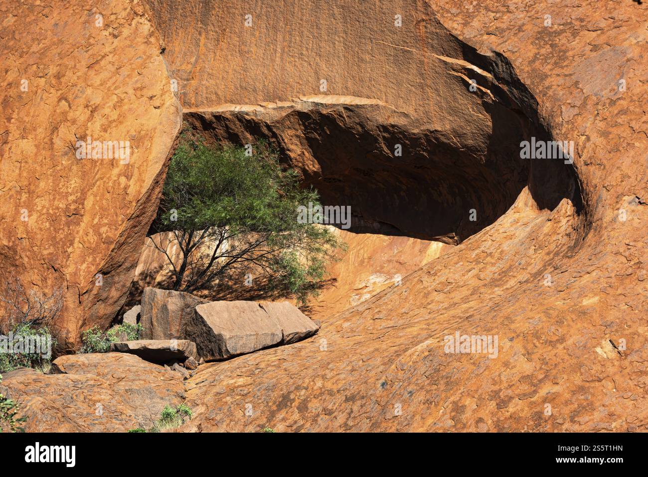 Uluru, formerly Ayers Rock, partial view, Uluru-Kata Tjuta National ...
