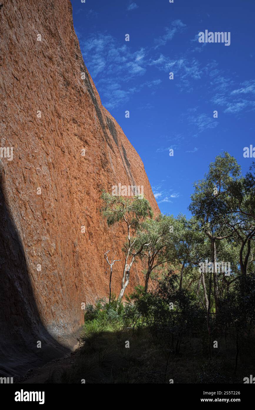 Uluru, formerly Ayers Rock, partial view, Uluru-Kata Tjuta National ...