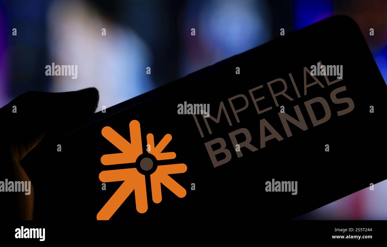 imperial brands logo is displayed on smartphone. Imperial Brands plc is ...