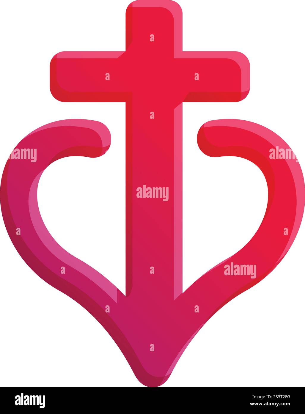 Red cross icon. Cartoon of red cross vector icon for web design ...