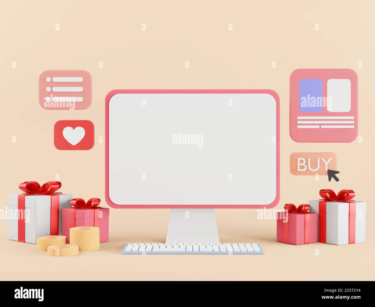 Computer monitor clock in hi-res stock photography and images - Alamy