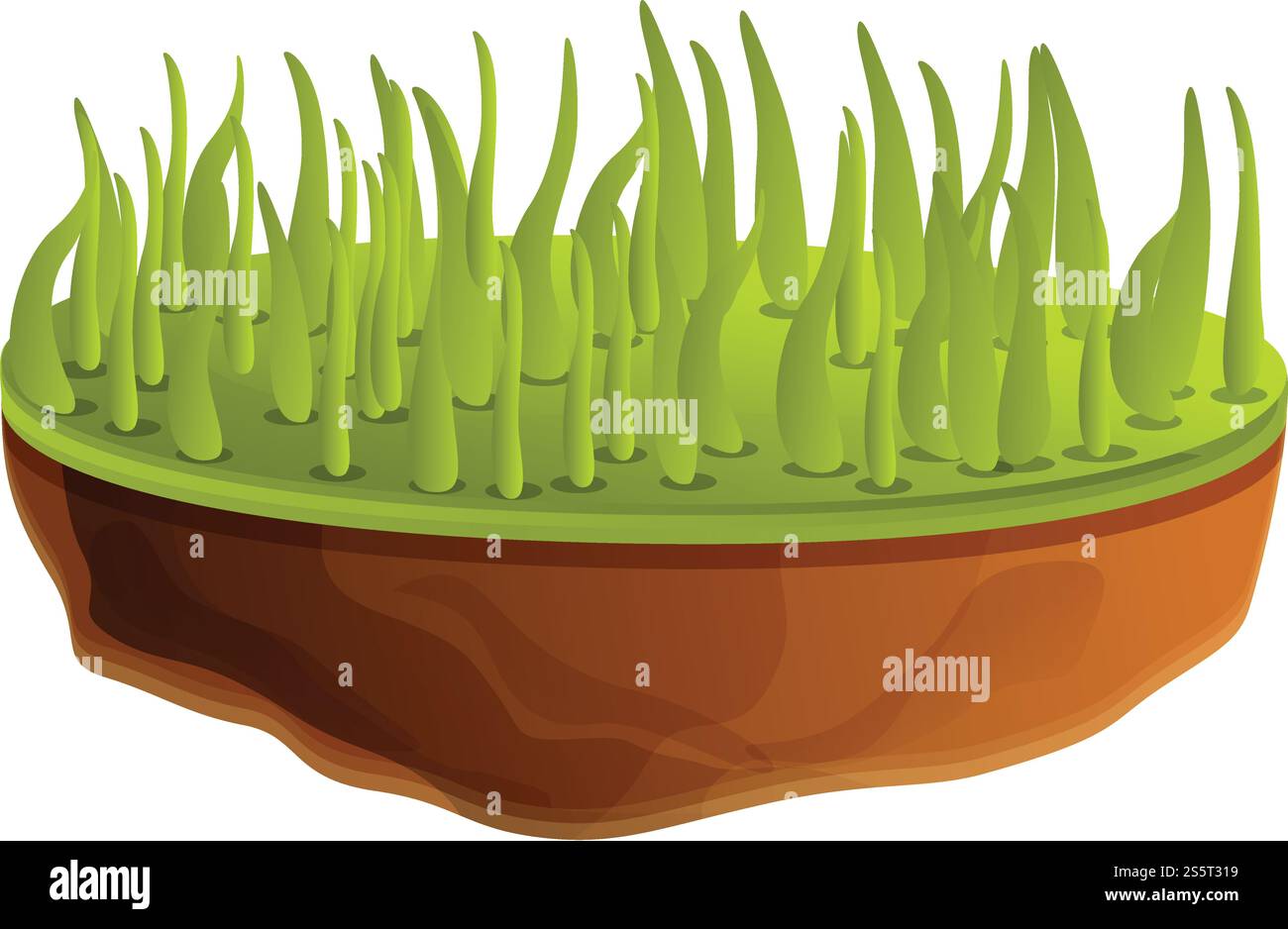 Grass soil icon. Cartoon of grass soil vector icon for web design ...