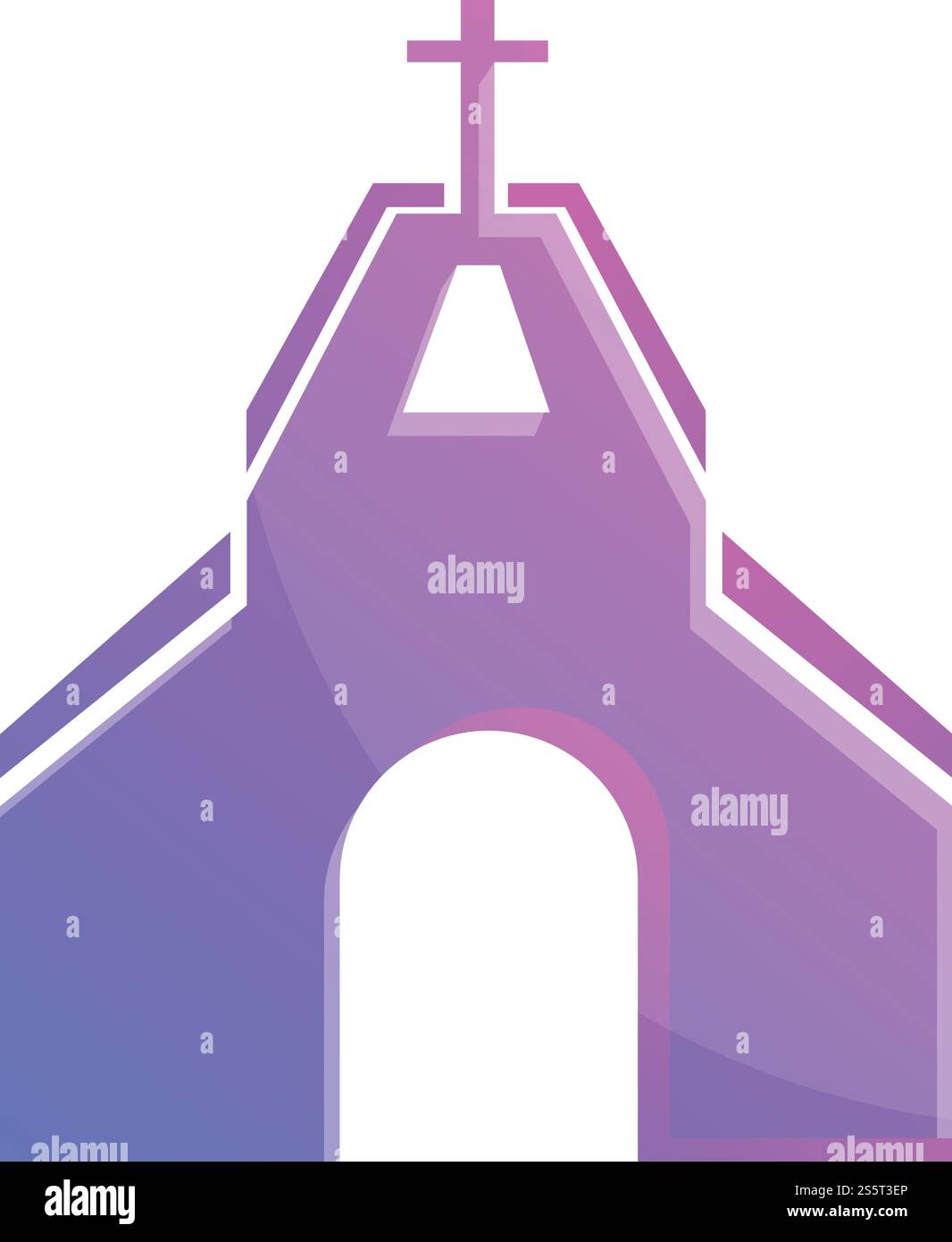 Purple church icon. Cartoon of purple church vector icon for web design ...