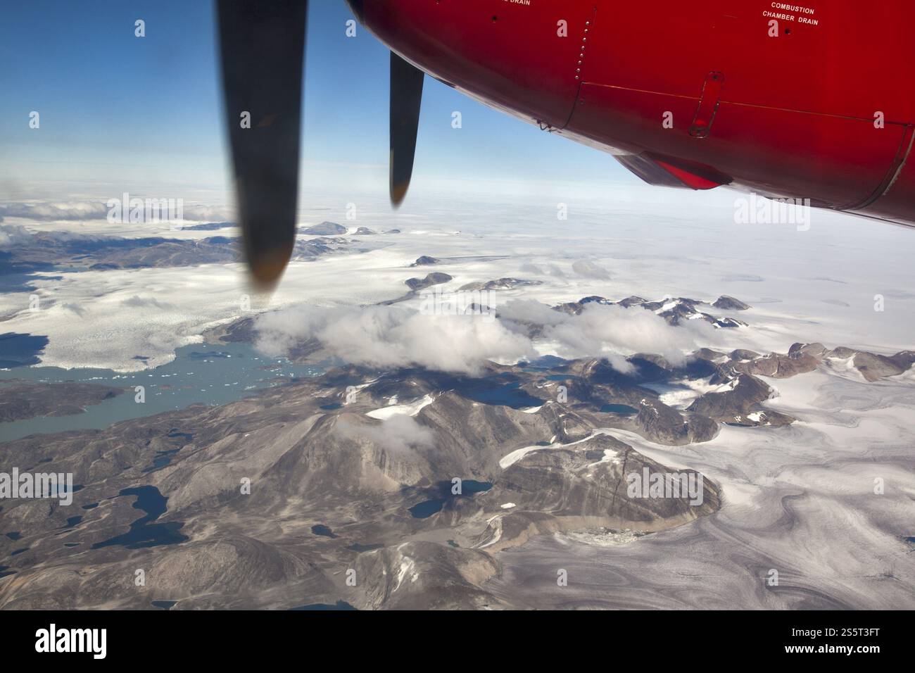 Flight over the west coast of Greenland Stock Photo - Alamy