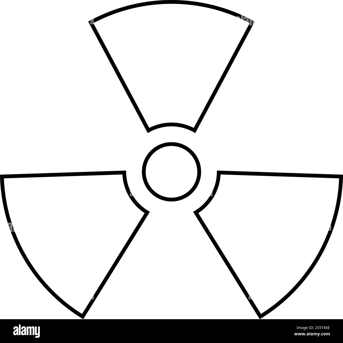 Radioactivity Symbol Nuclear sign icon outline black color vector ...
