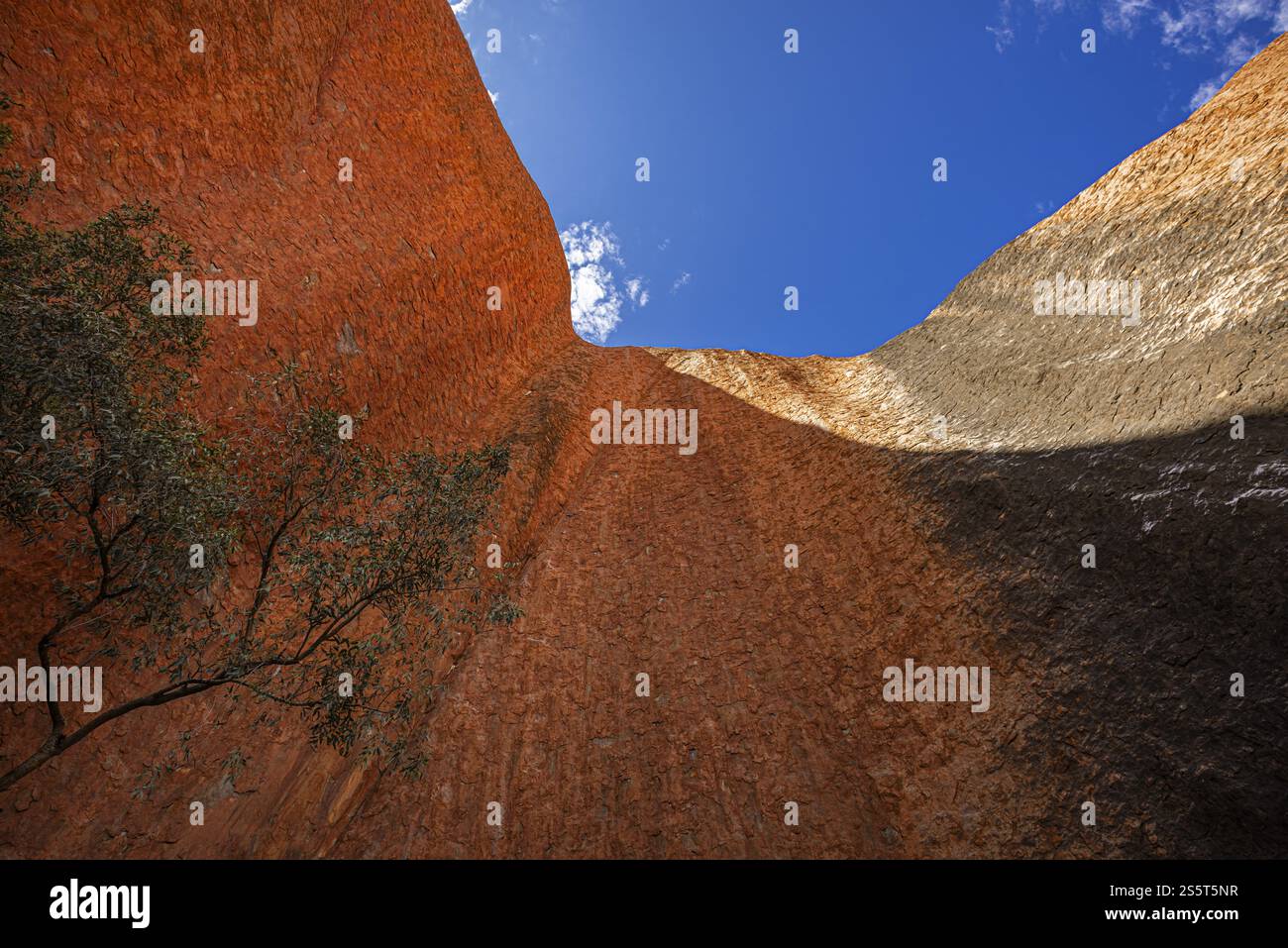 Uluru, formerly Ayers Rock, partial view, Uluru-Kata Tjuta National ...