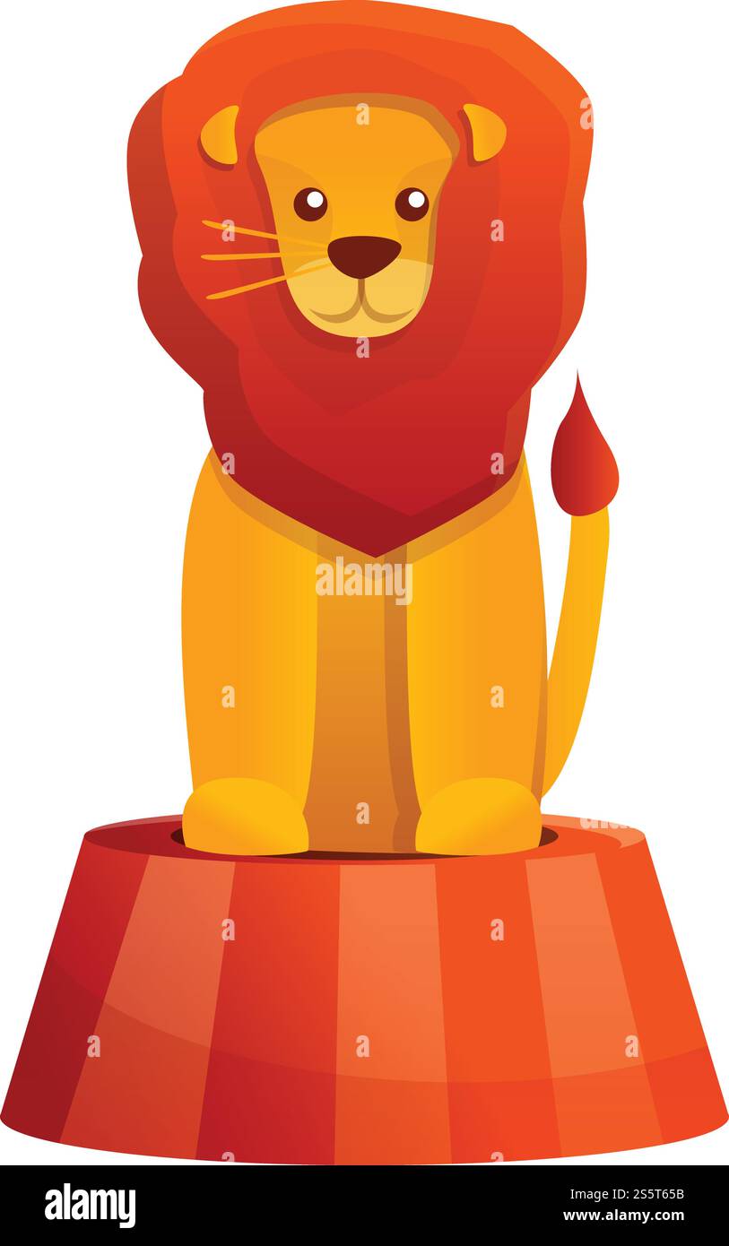 Circus lion icon. Cartoon of circus lion vector icon for web design ...