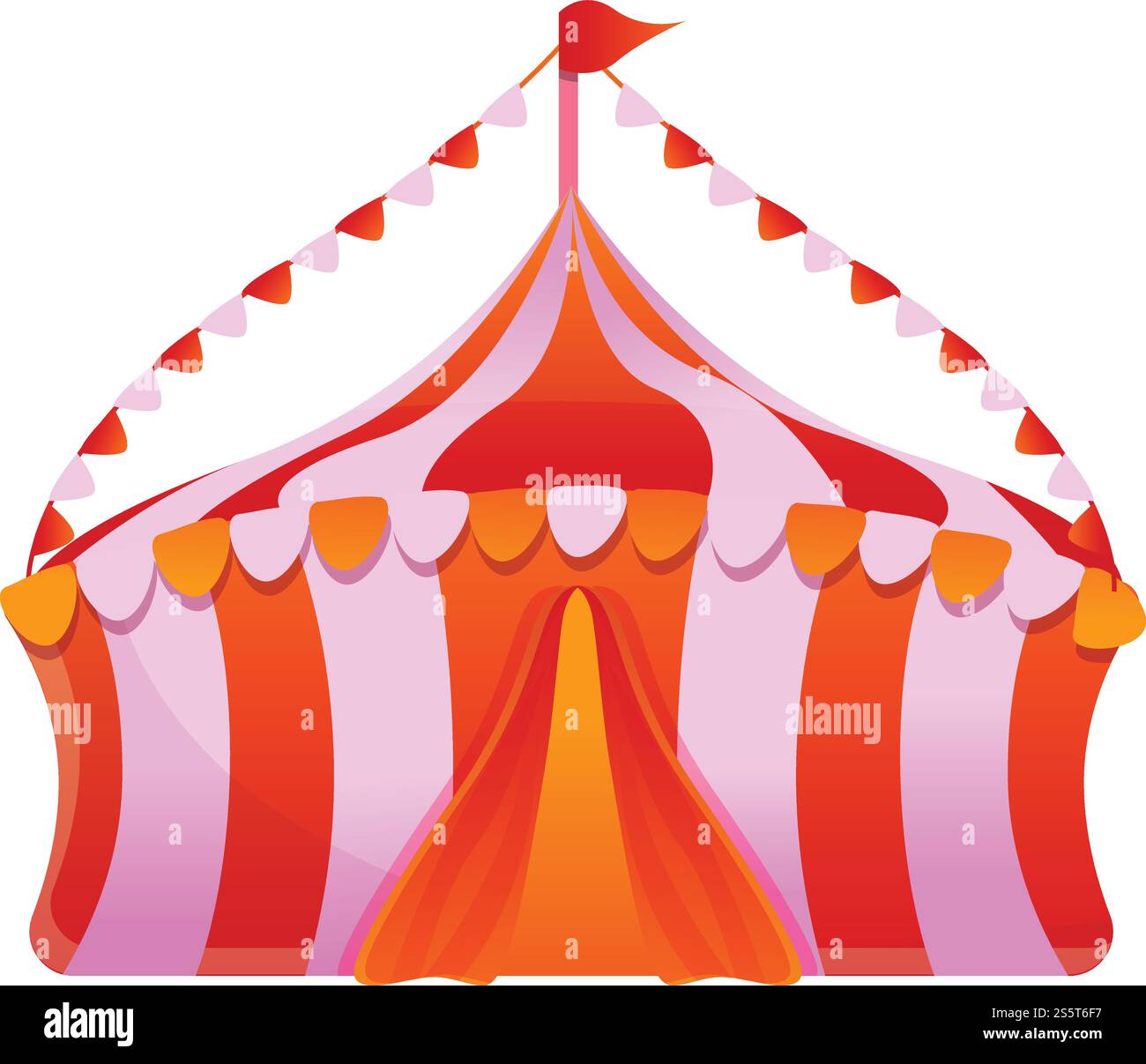 Circus tent icon. Cartoon of circus tent vector icon for web design ...