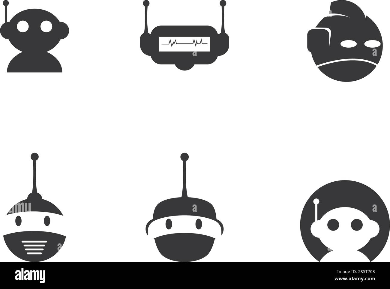 Robot head logo vector template Stock Vector Image & Art - Alamy