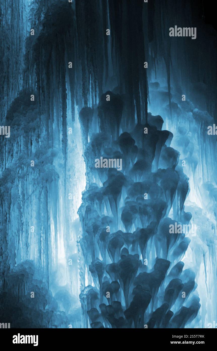 Blue ice blocks inside crevasse hi-res stock photography and images - Alamy