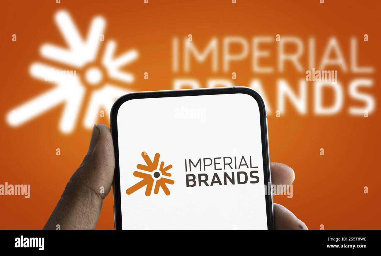 imperial brands logo is displayed on smartphone. Imperial Brands plc is a British multinational ...