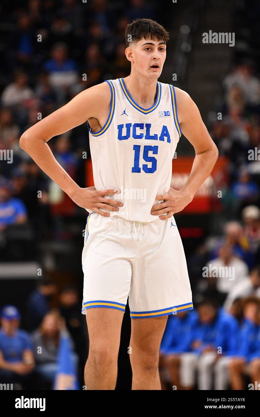 INGLEWOOD, CA - DECEMBER 28: UCLA Bruins center Aday Mara (15) looks on ...