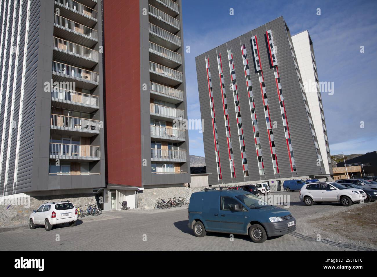 Blocks of flats in Nuuk, Greenland, North America Stock Photo - Alamy