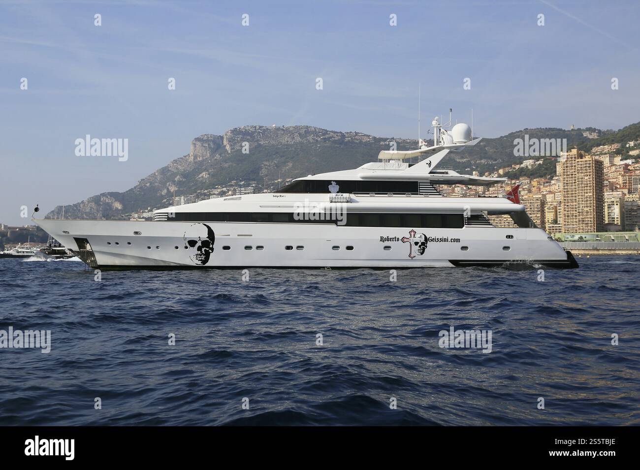 38 metre long superyacht Indigo Star owned by Robert Geiss from the RTL ...