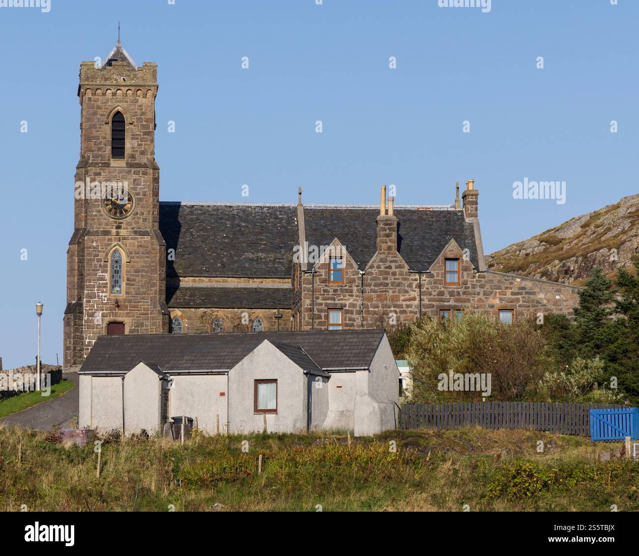 Scotland, Hebrides. Isle of Barra, Castlebay. Our Lady, Star of the Sea ...