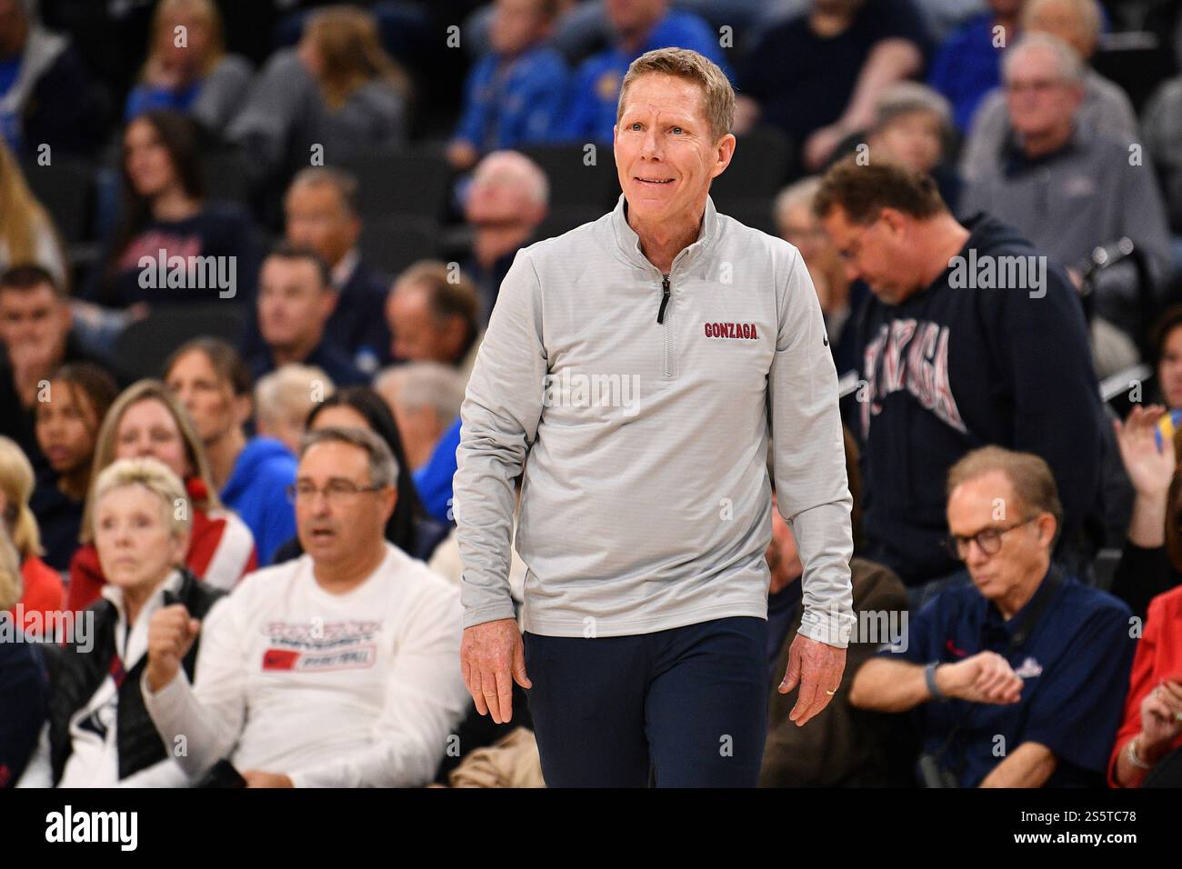 INGLEWOOD, CA - DECEMBER 28: Gonzaga Bulldogs head coach Mark Few looks ...
