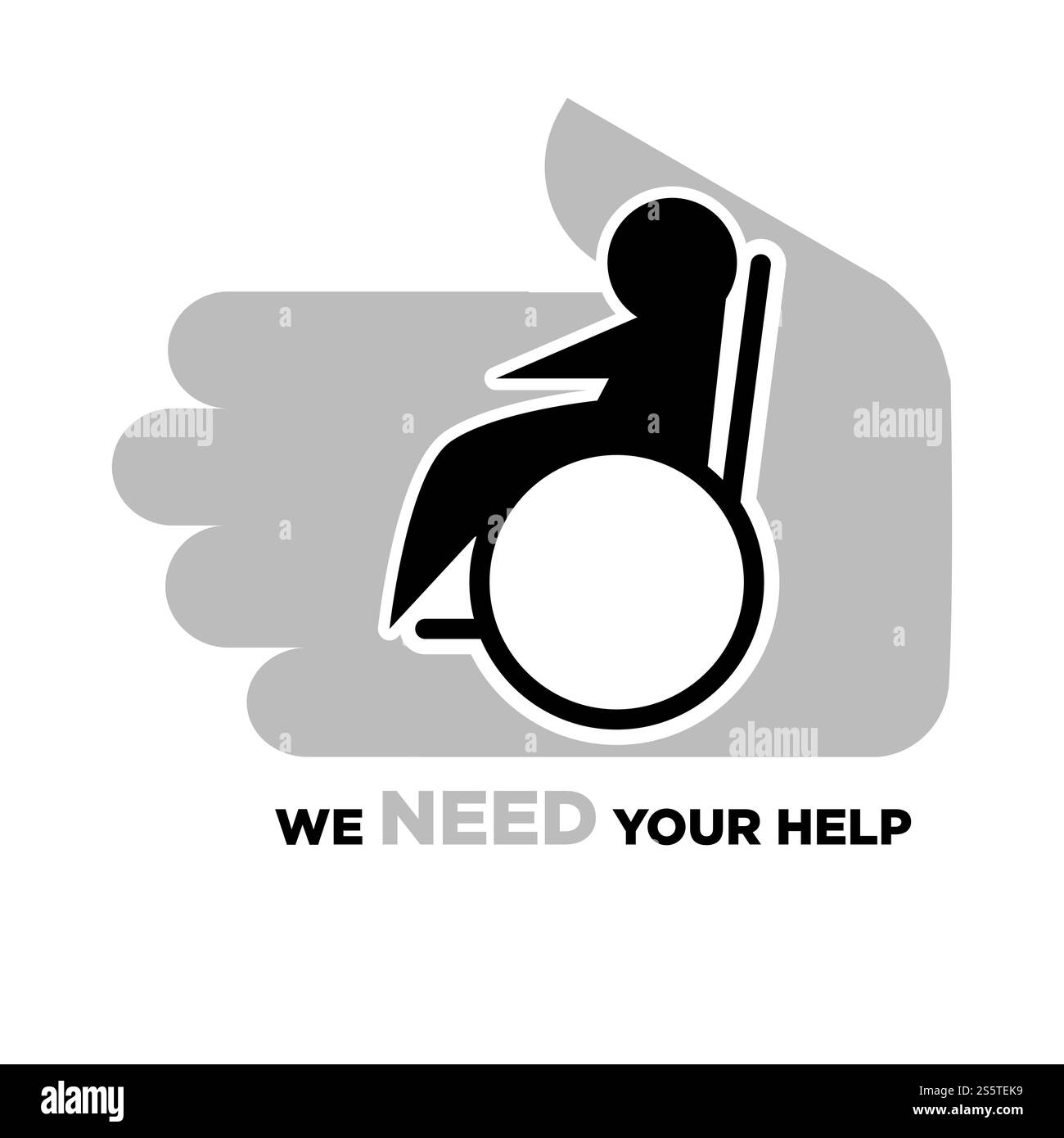 We need your help agitative poster to help for disable people. Human ...