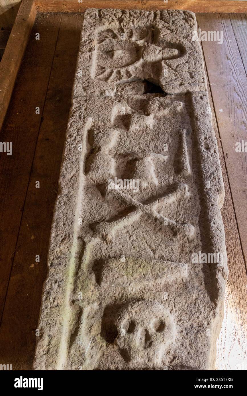 Scotland, Hebrides. Isle of Lewis, Aiginish. Saint Columba's Church ...