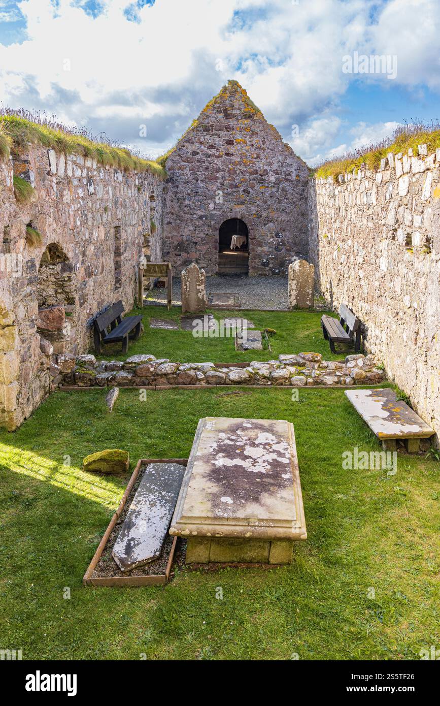 Scotland, Hebrides. Isle of Lewis, Aiginish. Saint Columba's Church ...