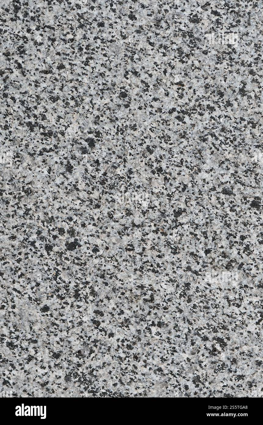 Monochromatic texture of granite surface. Detailed photo of the treated ...