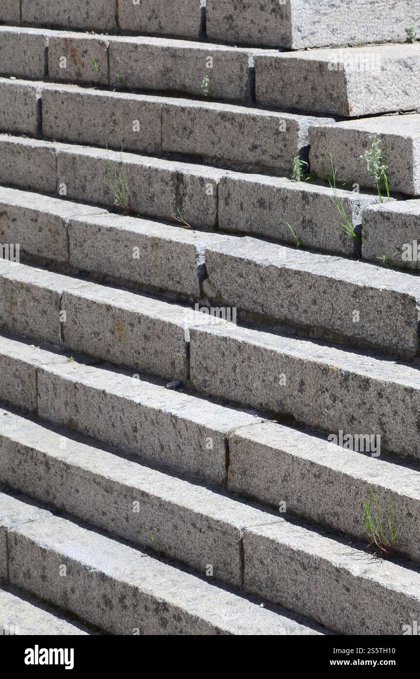 Stair concrete staircase at the entrance to the building. Concrete ...