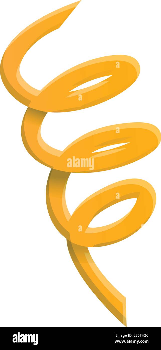 Yellow serpentine icon. Cartoon of yellow serpentine vector icon for ...