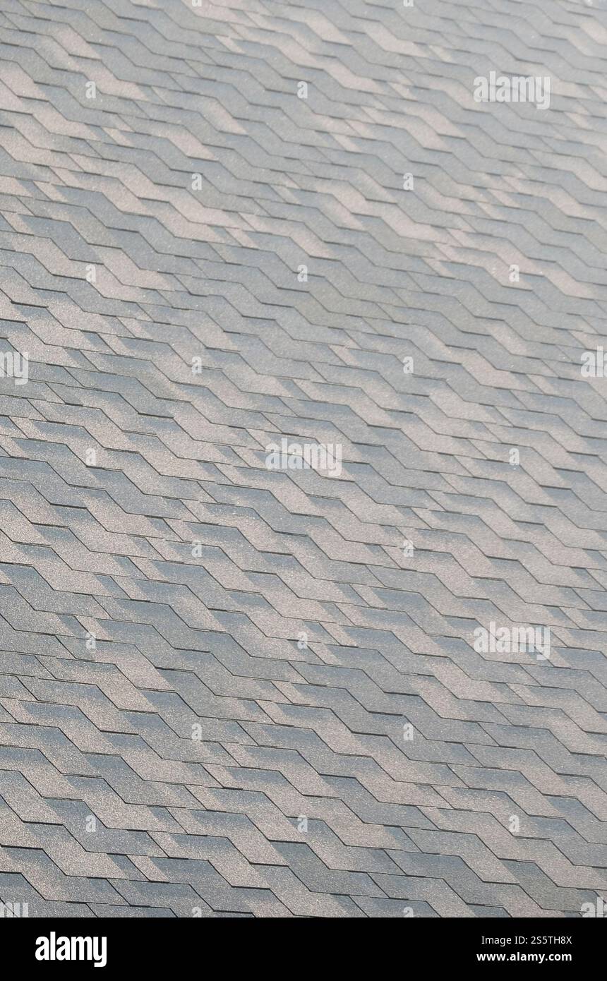 Flexible shingles of bitumen roofing surface. Background mosaic texture ...