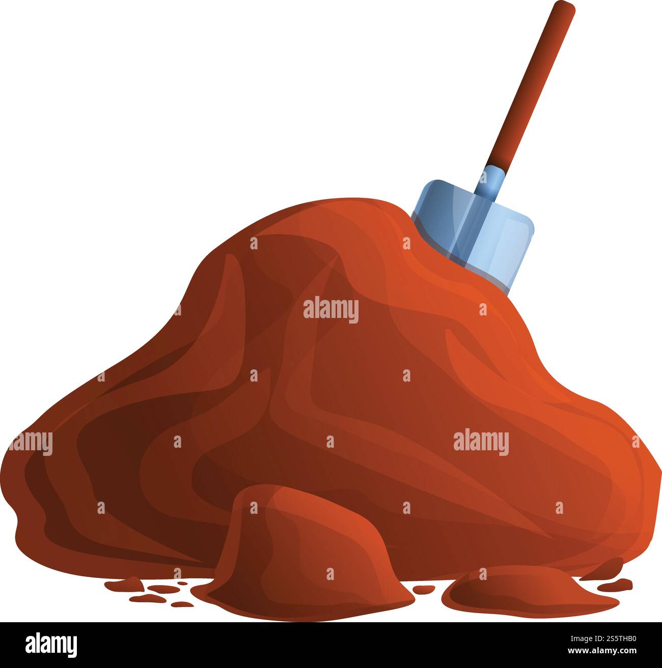 Shovel in soil icon. Cartoon of shovel in soil vector icon for web ...