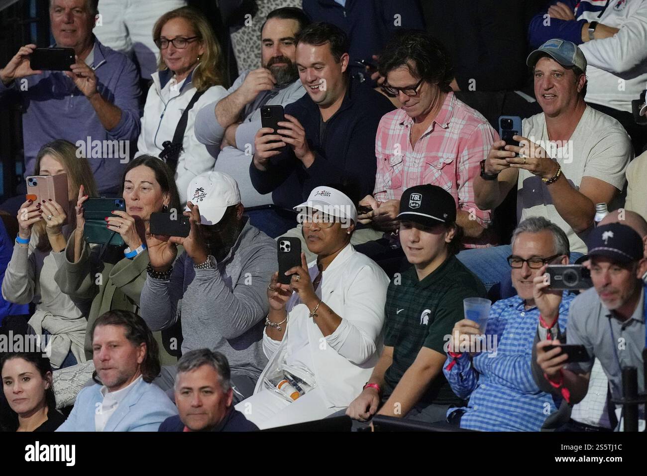 Fans take photos of the match between the Los Angeles Golf Club and the ...