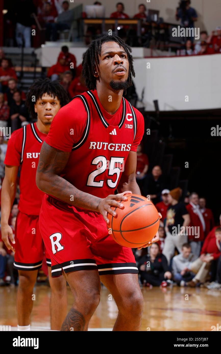 BLOOMINGTON, IN - JANUARY 02: Rutgers Scarlet Knights guard Jeremiah ...