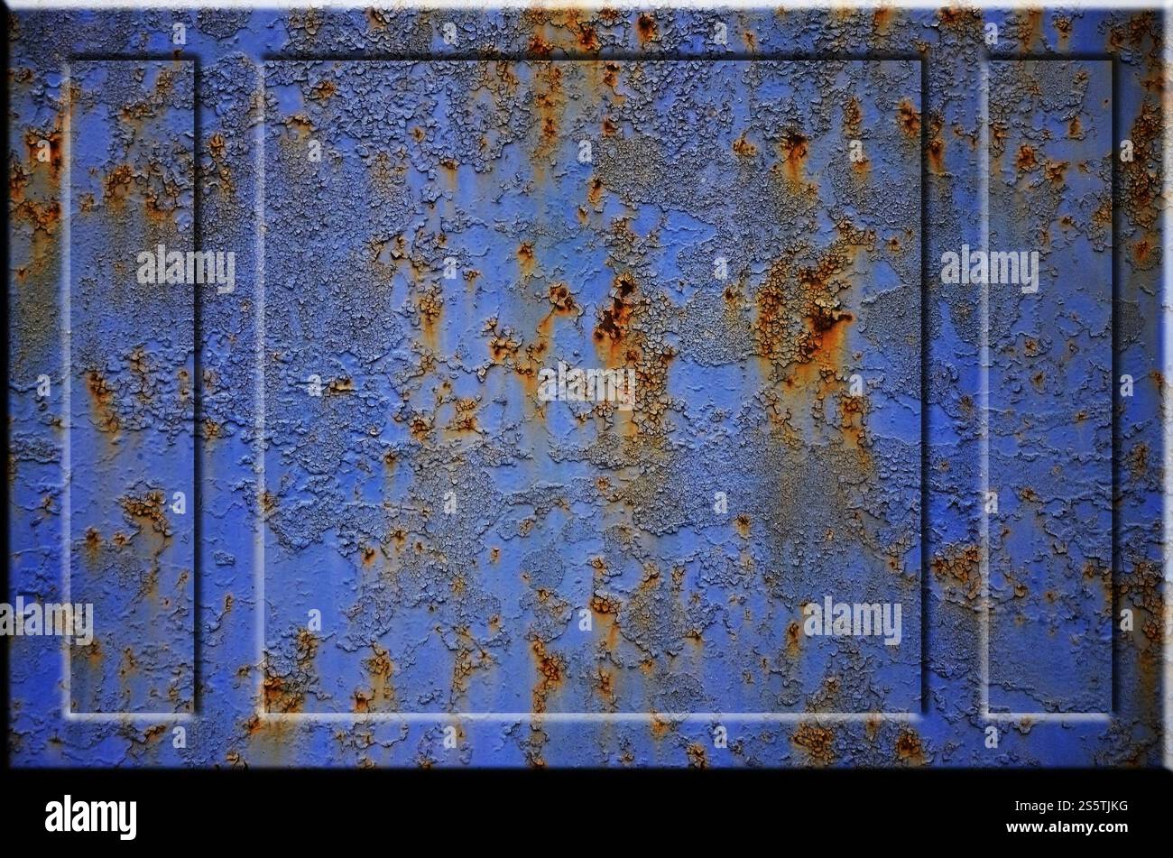 Texture of rough rusted metal surface with bulky gray highlighted ...