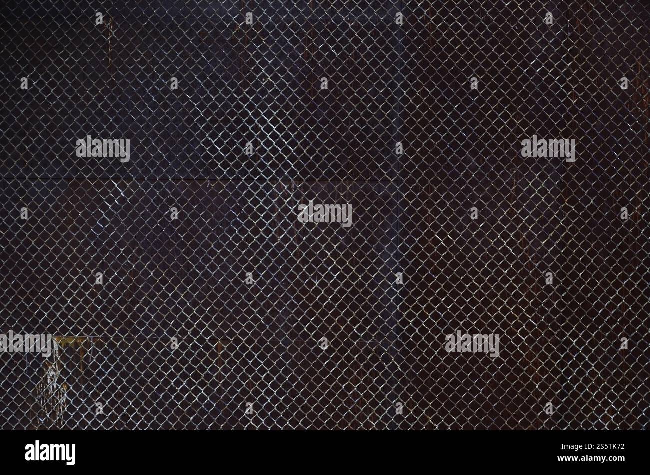 Metal texture with rusty mesh closeup in the daytime outdoors. Metal ...