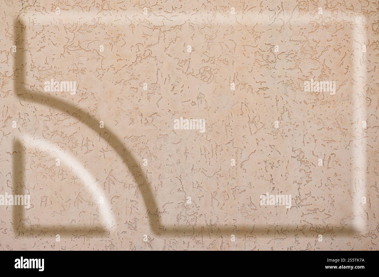 Texture concrete wall with relief inserts. Preparation for graphs ...